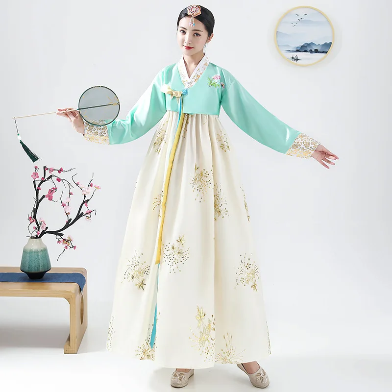 New Style Sequin Skirt Korean Traditional Court Costume Korean Costume ...