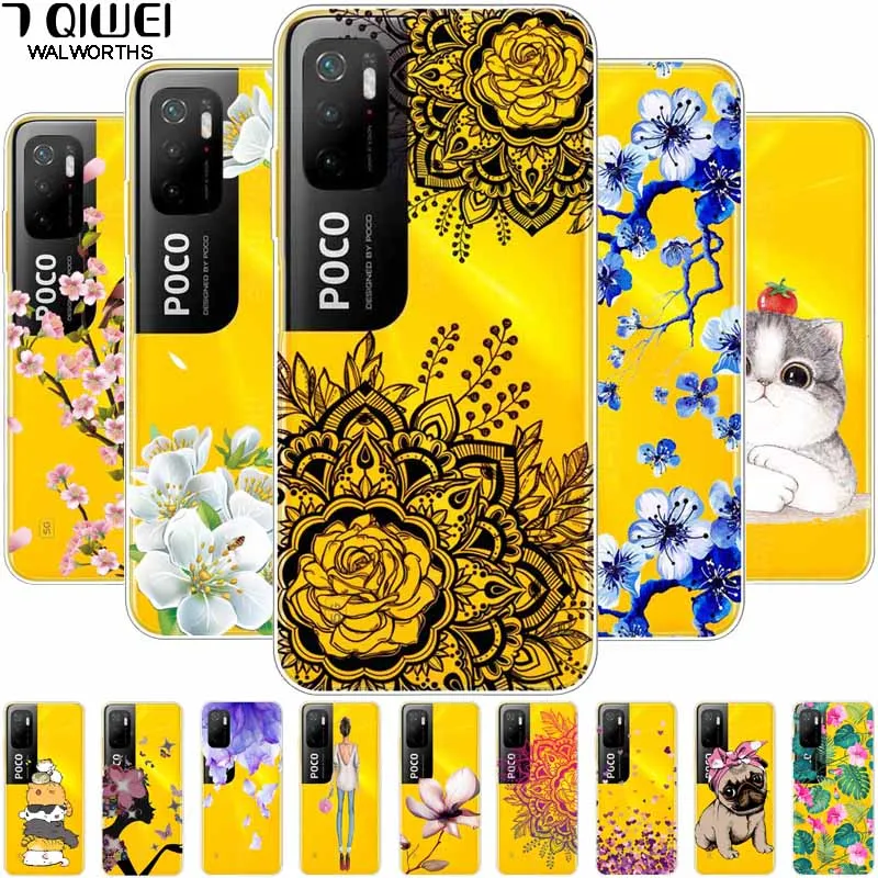Capa de silicone transparente para celulares poco m3 pro 5g, capa macia ...