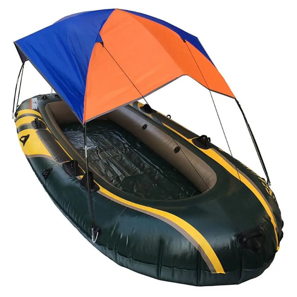 Inflatable-Boat-Tent-Sun-Shelter-Waterproof-Rubber-Boat-Folding-Awning ...