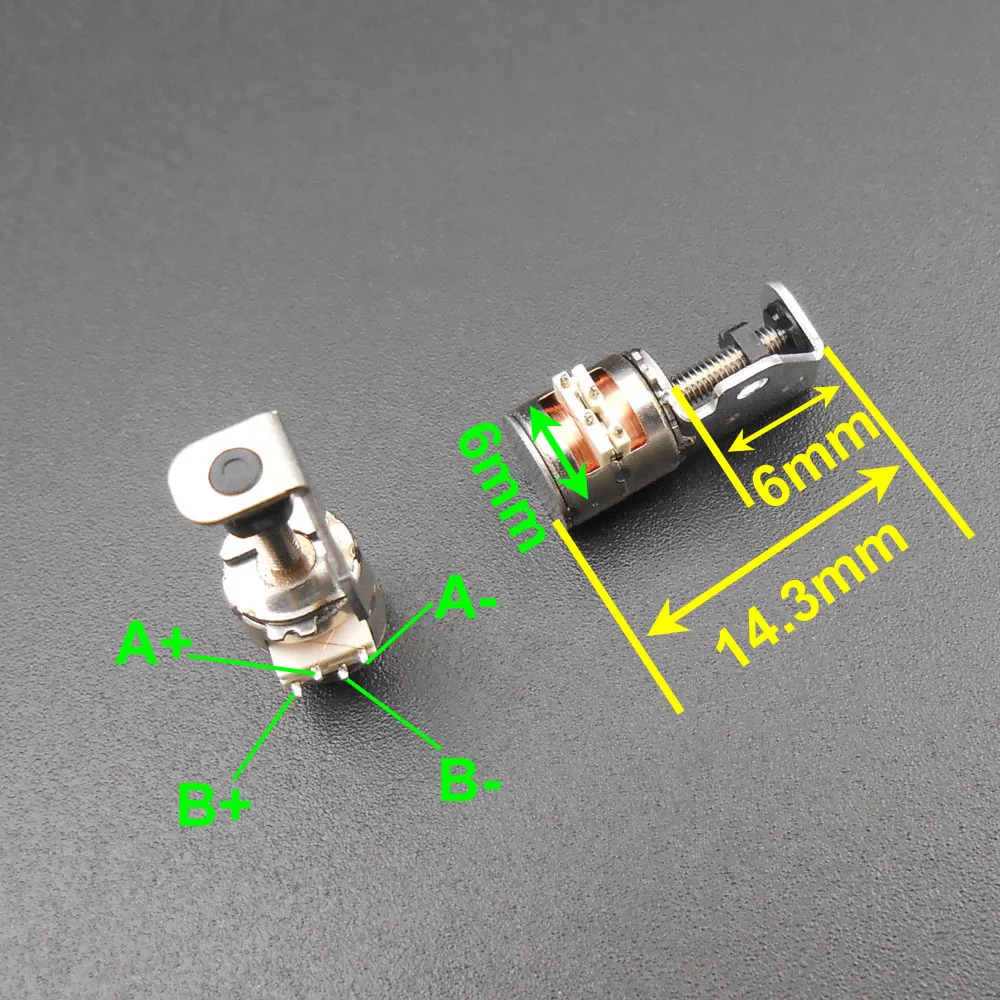 50PCS-X-Mini-Stepping-Slider-Motor-DIY-6MM-2-Phase-4-Wire-Micro-Stepper ...