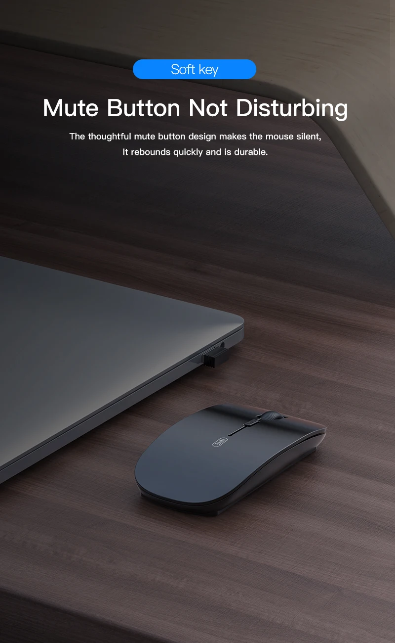 Niye Wireless Mouse Bluetooth 5.0 Computer Mouse 2.4ghz Usb Adapter ...