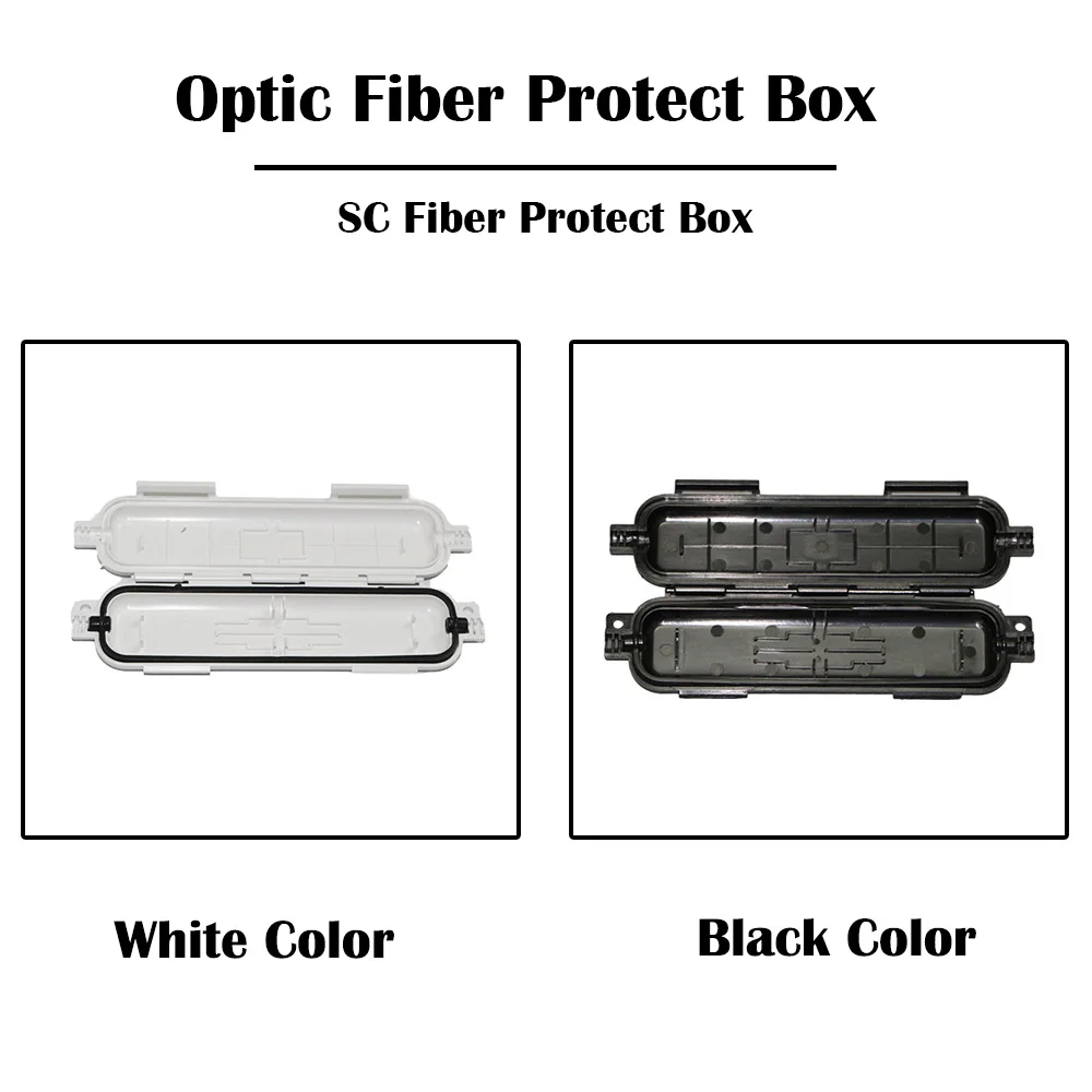 20 Pieces/lot Black / White SC Fiber Protect Box without Optical Fiber ...