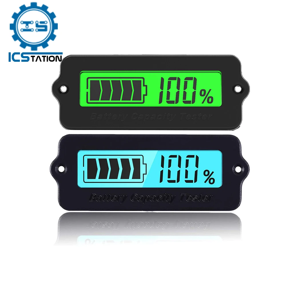 Blue Green 12V 24V 36V LY6W Lead Acid Battery Capacity Indicator LCD ...