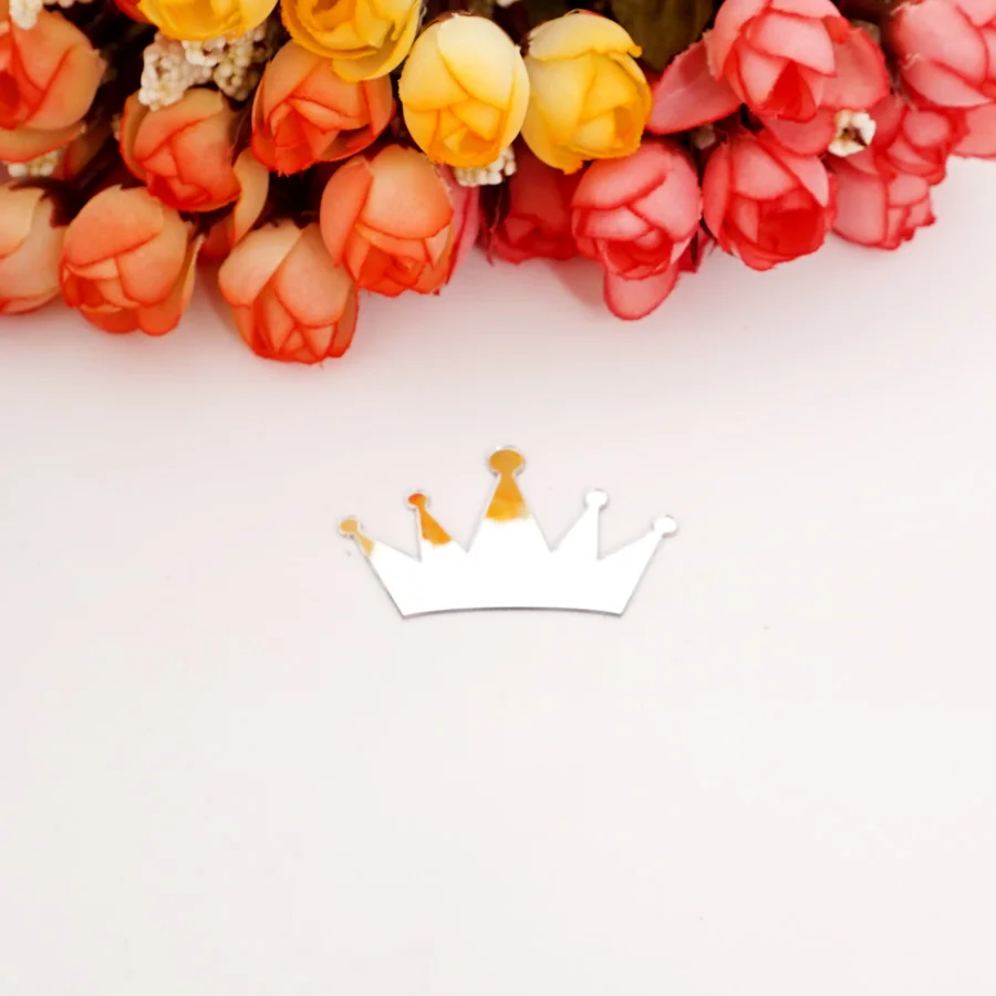 50pcs-Different-Size-Small-Crown-Acrylic-Mirror-Surface-Sticker-3D ...