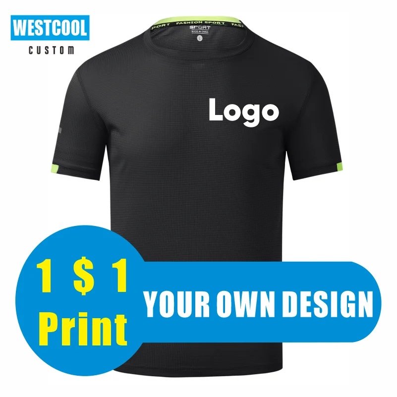 Quick-Drying Round Neck Polyester T-Shirt Custom Sport T-Shirt Logo ...