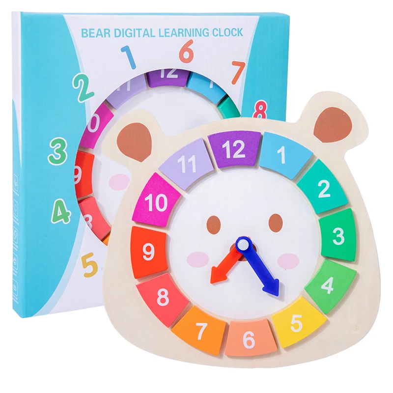Montessori-Children-s-Clock-Toys-Cognitive-Digital-Time-Fun-Learning ...