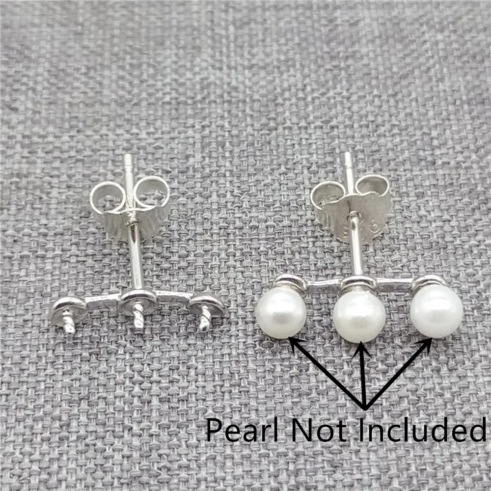 925-Sterling-Silver-Bar-Earring-Setting-Stud-Posts-Rhodium-Plated ...