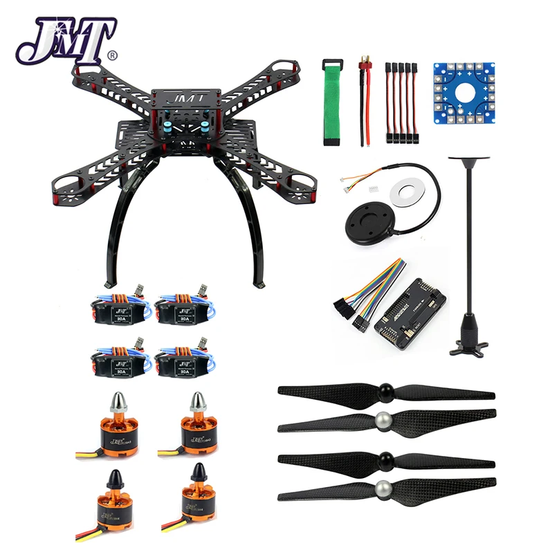 JMT DIY RC 드론 Quadrocopter X4M360L 키트 GPS APM 2.8 920KV CW CCW 브러시리스 모터 30A 브러시리스 ESC 8443 프로펠러 ...