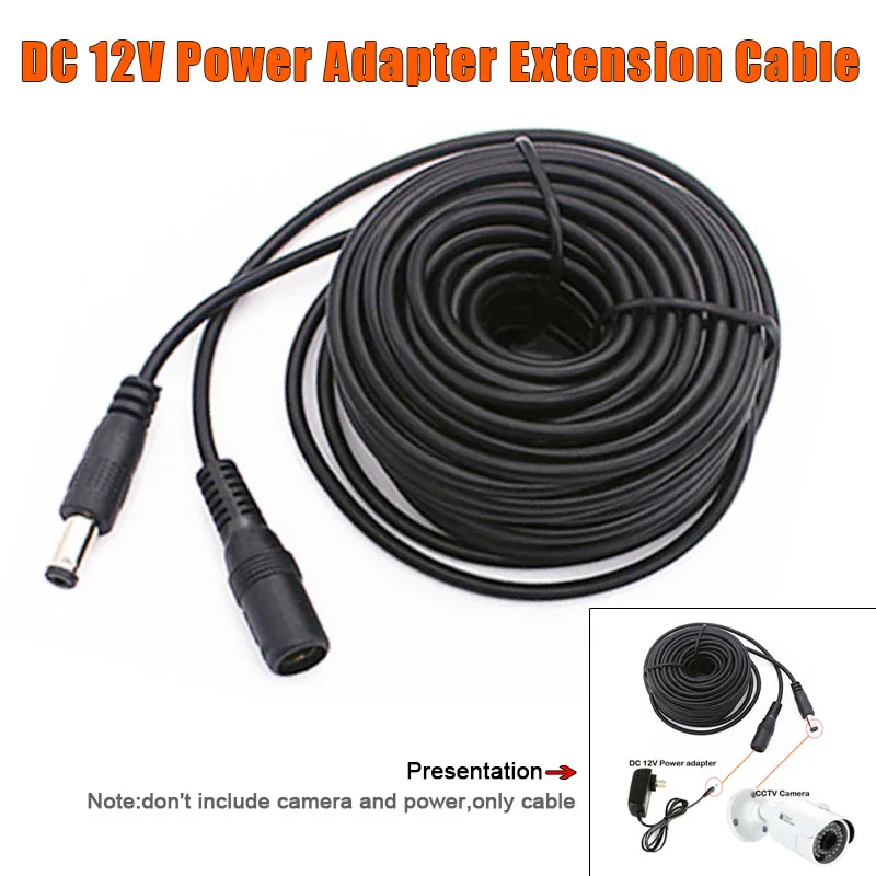DC 12V Power Adapter Extension Cable 2.1*5.5mm Connector 5M/10M/15M/20m ...