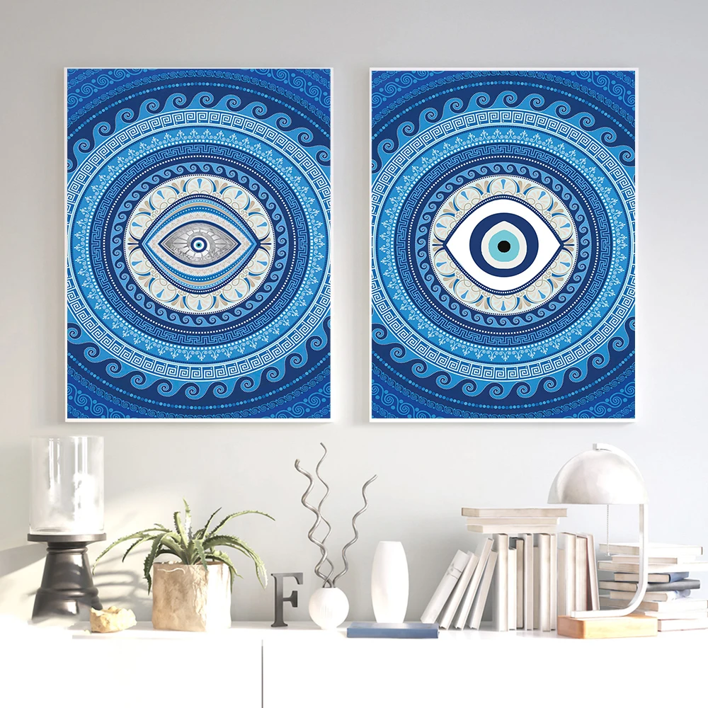 Nazar-Poster-Turkish-Nazar-Spirit-Art-Canvas-Painting-Wall-Picture-Evil ...