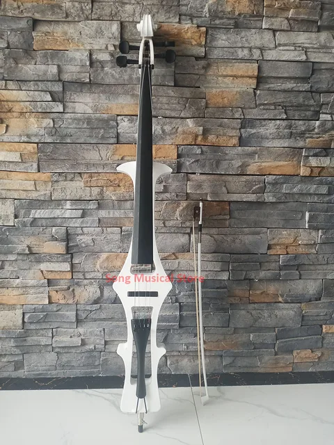 Fastshipping 4/4 high-quality electronic cello white and black ...