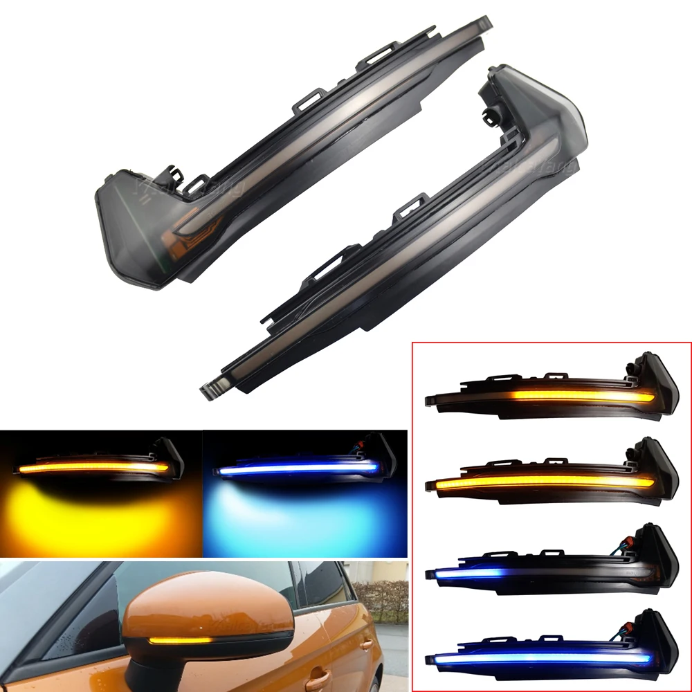 Blue Car LED Turn Signal Light For Audi A1 8X 2011 2018 Side Rearview ...