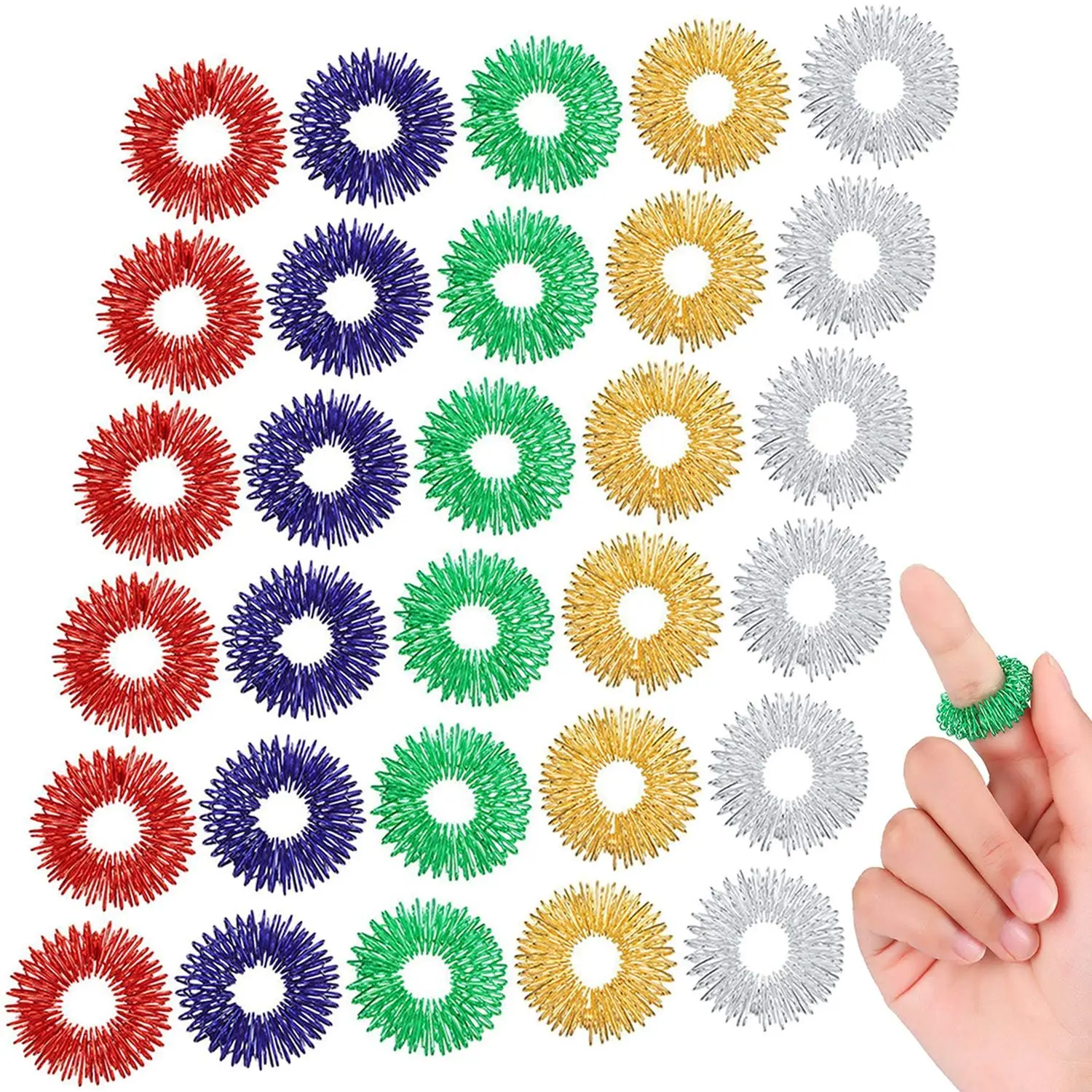 20-Pack-Spiky-Sensory-Finger-Rings-Great-Spikey-Fidget-Toy-for ...