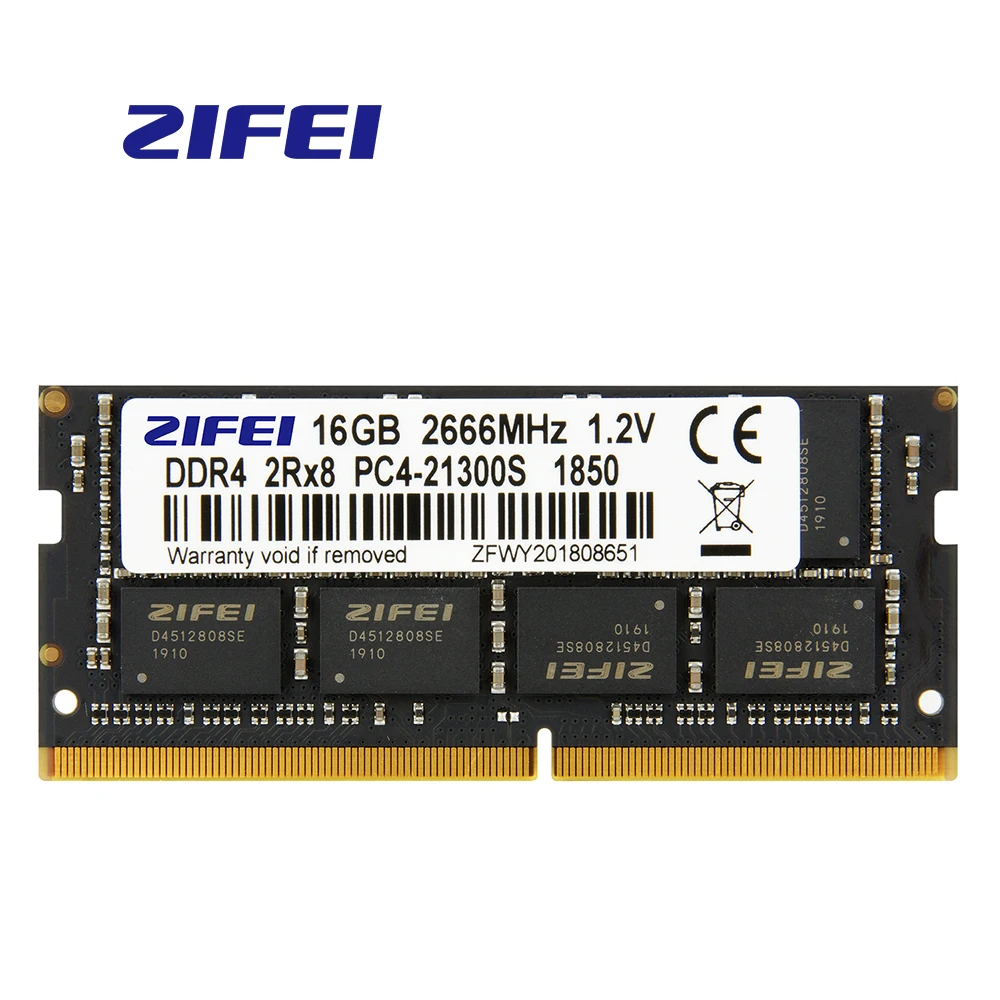 ZiFei ram DDR4 16GB 2133MHz 2400MHz 2666MHz 260Pin SO DIMM módulo ...