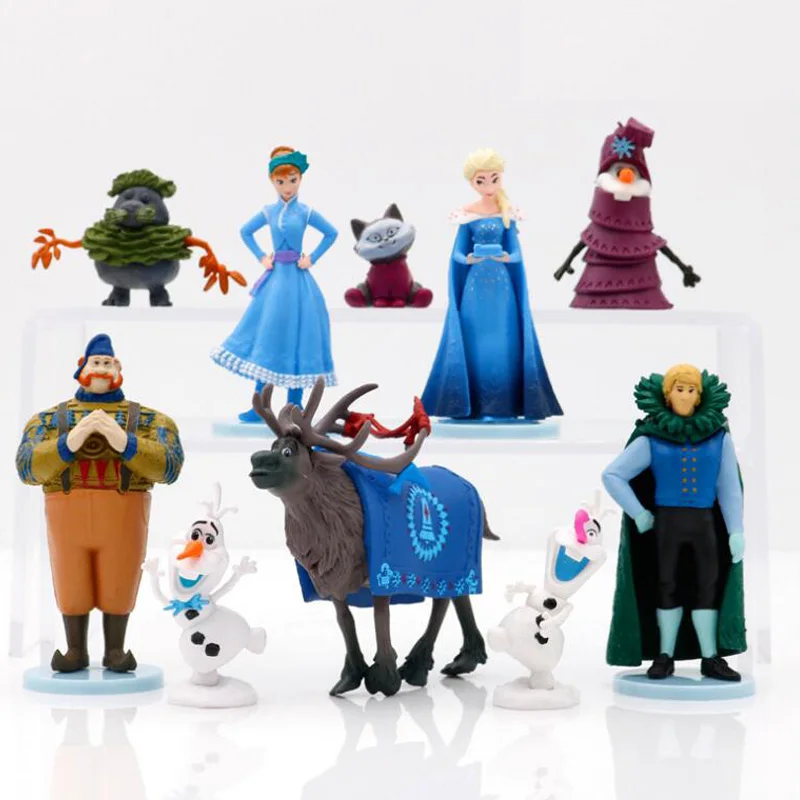 10PCS-Set-Disney-Toys-Frozen-2-Anna-Elsa-Kristoff-Olaf-3-5-10CM-PVC ...