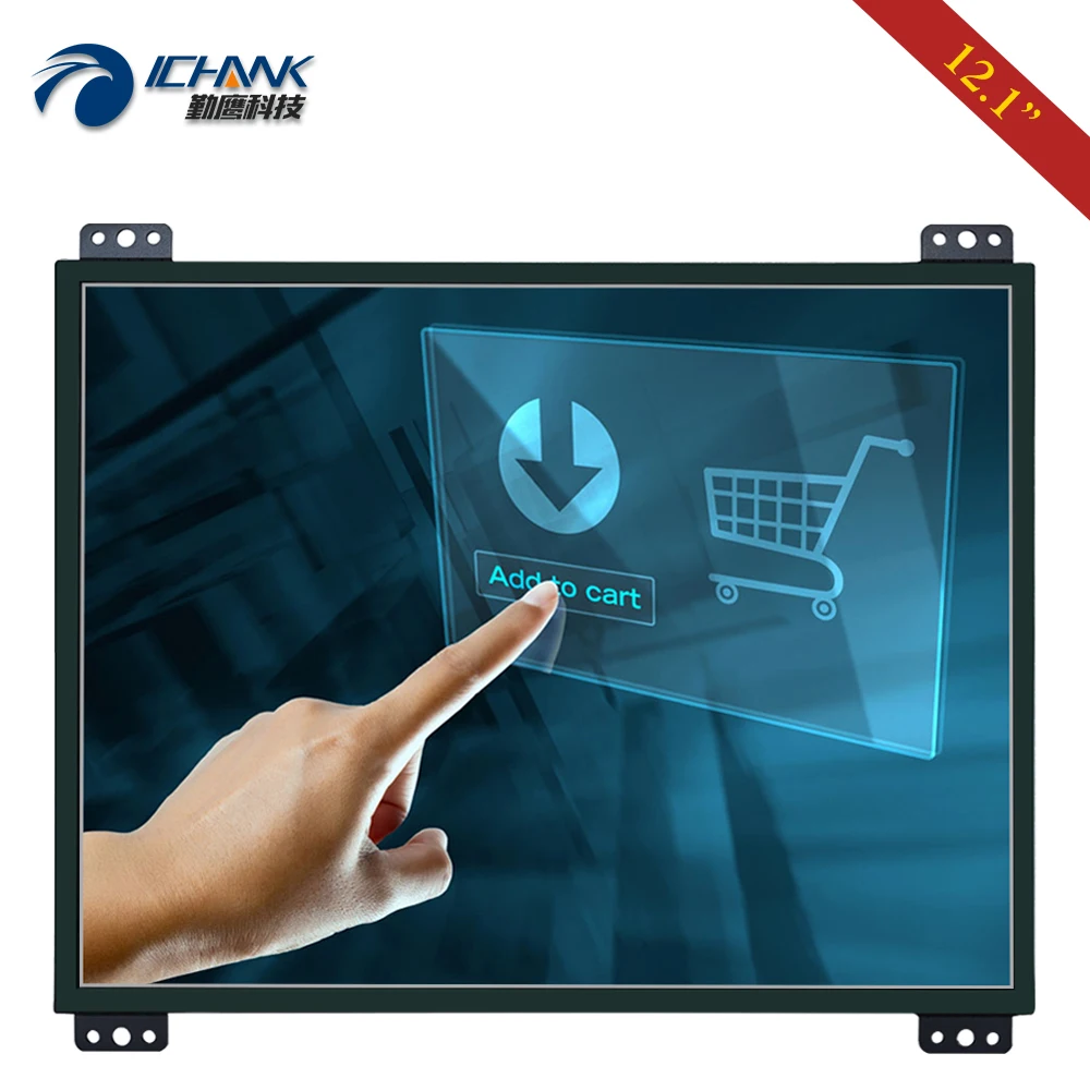 K120tc-duv2/12"inch 1024x768 Open Frame Dvi Touch Pc Monitor/12.1"metal ...