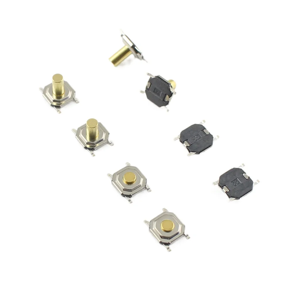 50pcs Micro Switch 5.2x5.2 SMT SMD Momentary Metal Tactical Push Button ...