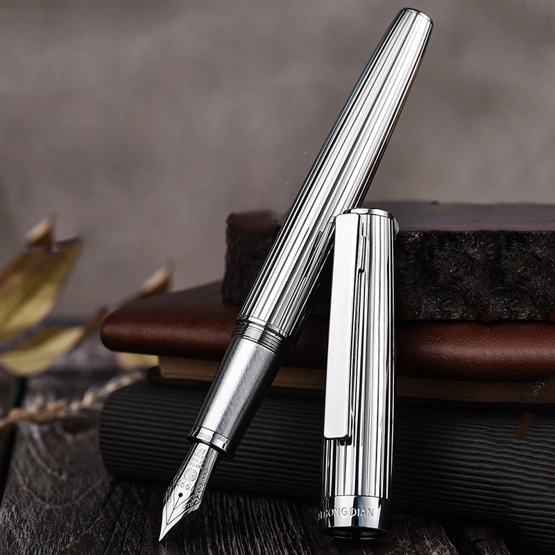 Hongdian-1845-Metal-Fountain-Pen-Stainless-Steel-Ink-Pen-Beautiful ...