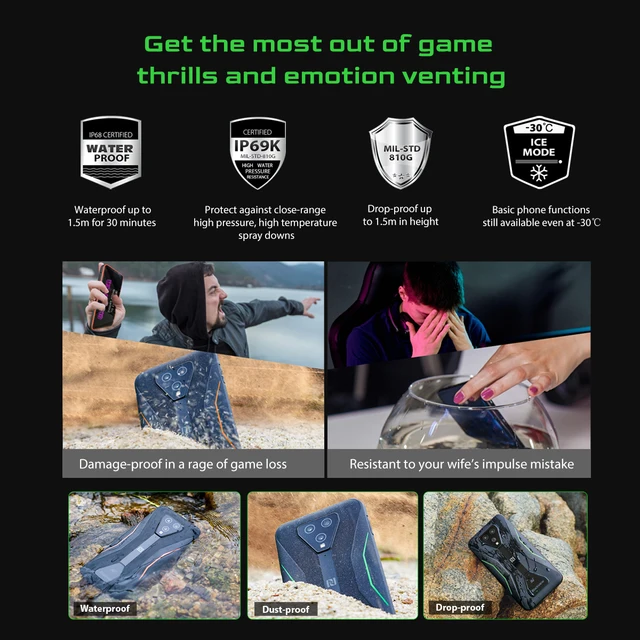 Blackview BL5000 Dual 5G IP68 Waterproof Game Rugged Smartphone 8GB+128GB Global Bands 5G Mobile ...