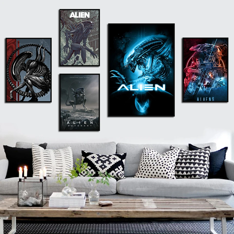 Self adhesive Wall Stickers Movie Alien Popular Science Fiction ...