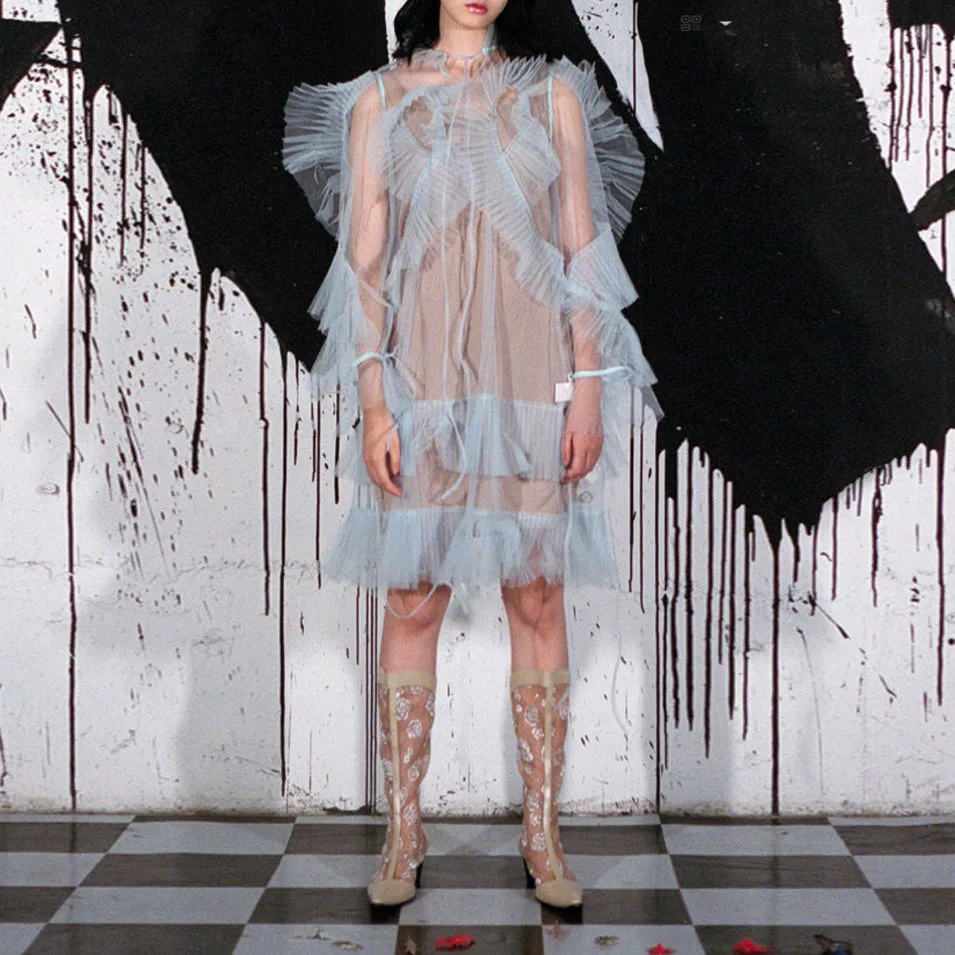 Ruffle-Dress-In-Sheer-Tulle-Lace-See-Through-Wrap-Dress-Pastel-Blue ...
