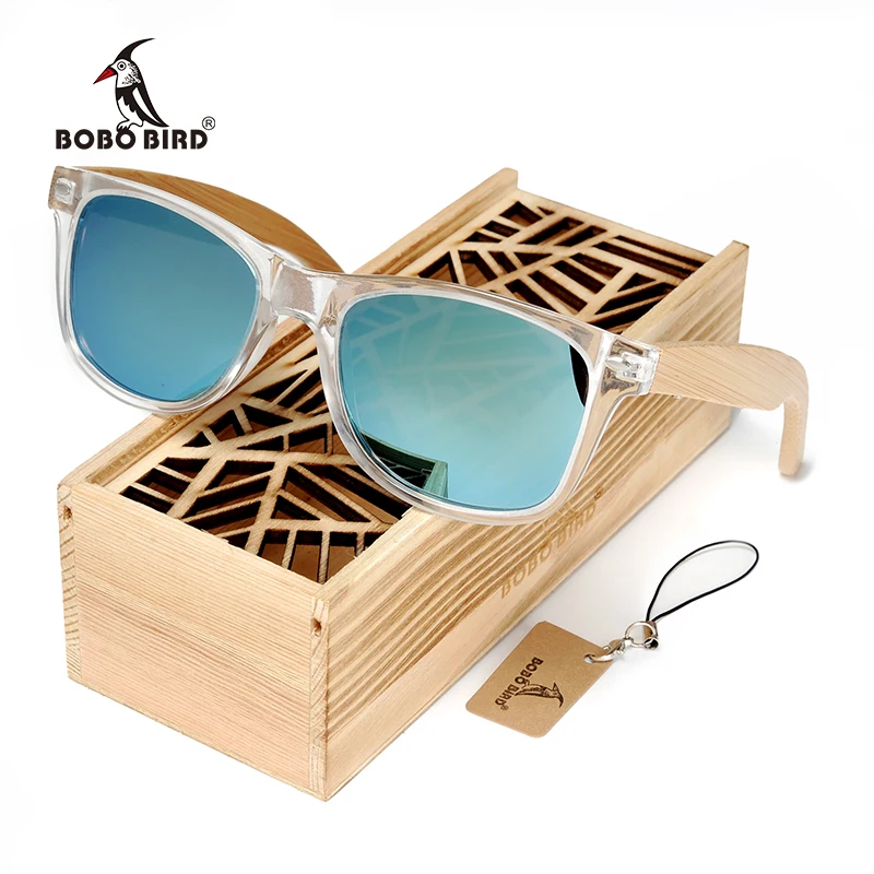 BOBO BIRD Unisex Bamboo Sunglasses New Fashion Women Wooden Polarized ...