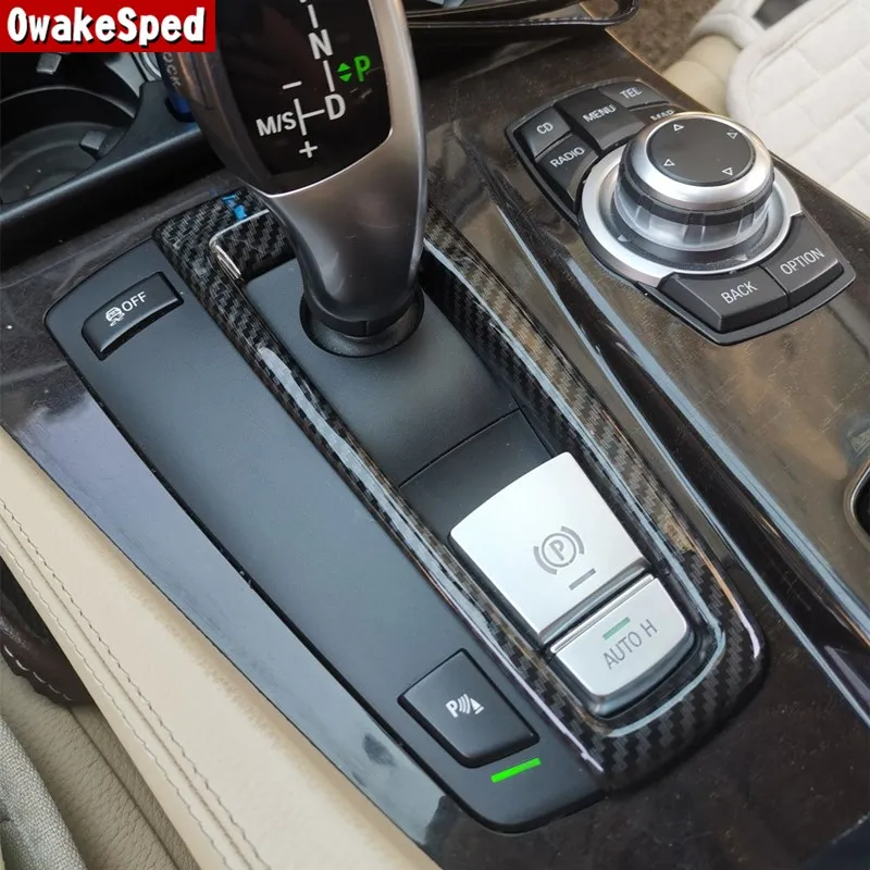 Carbon Fiber Color Car Accessories Center Console Gear Shift Frame ...