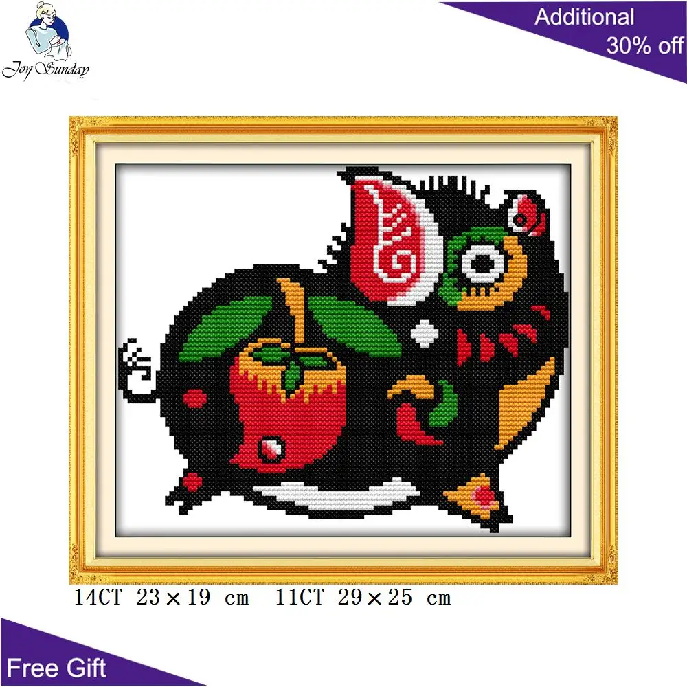 Punto de cruz Joy Sunday Pig Z293(1), decoración para el hogar, juego ...