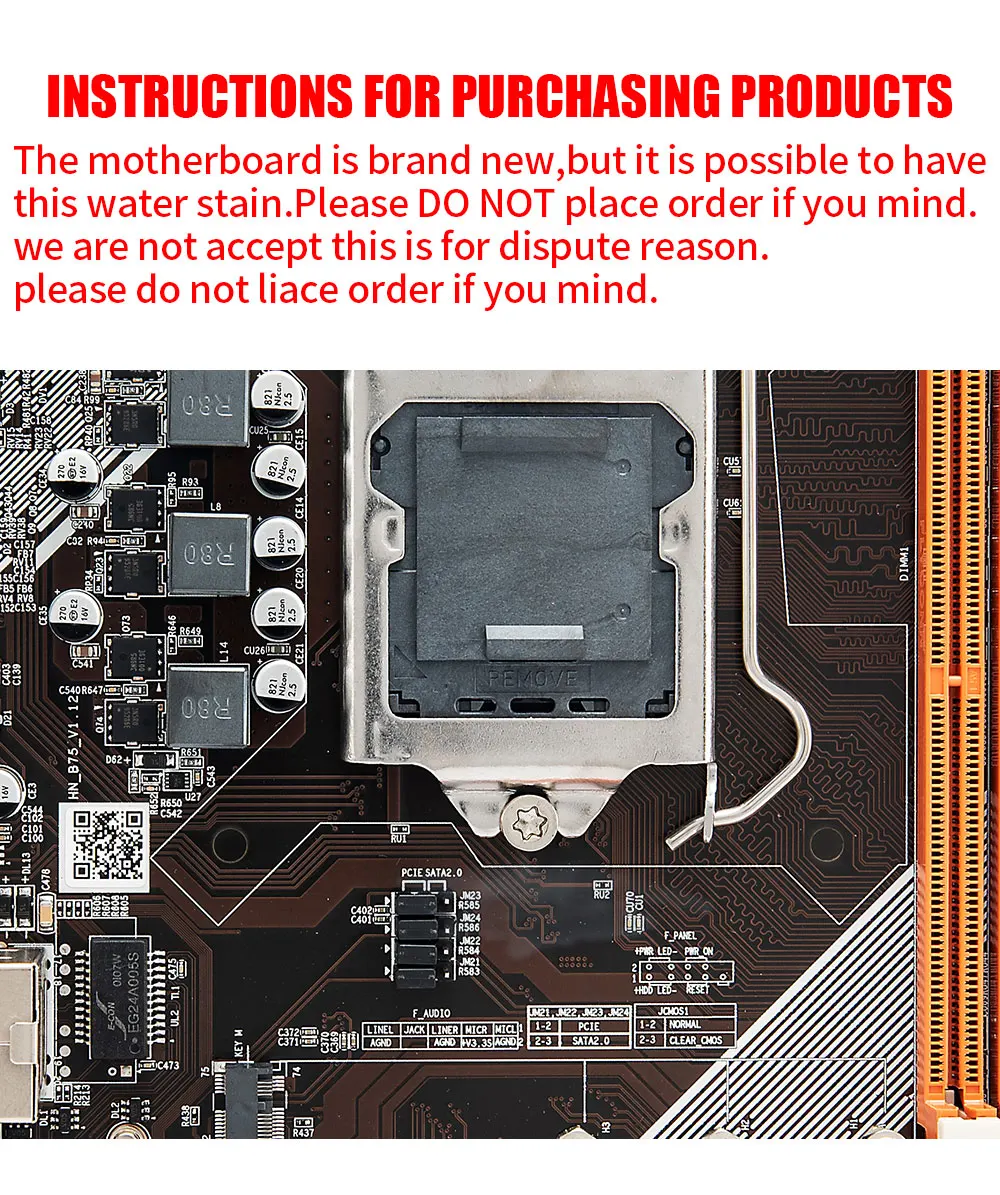 HONUA placa base HN B85, Chip ATX, Doble Canal 2 DDR3, SATA 3,0 y SATA ...