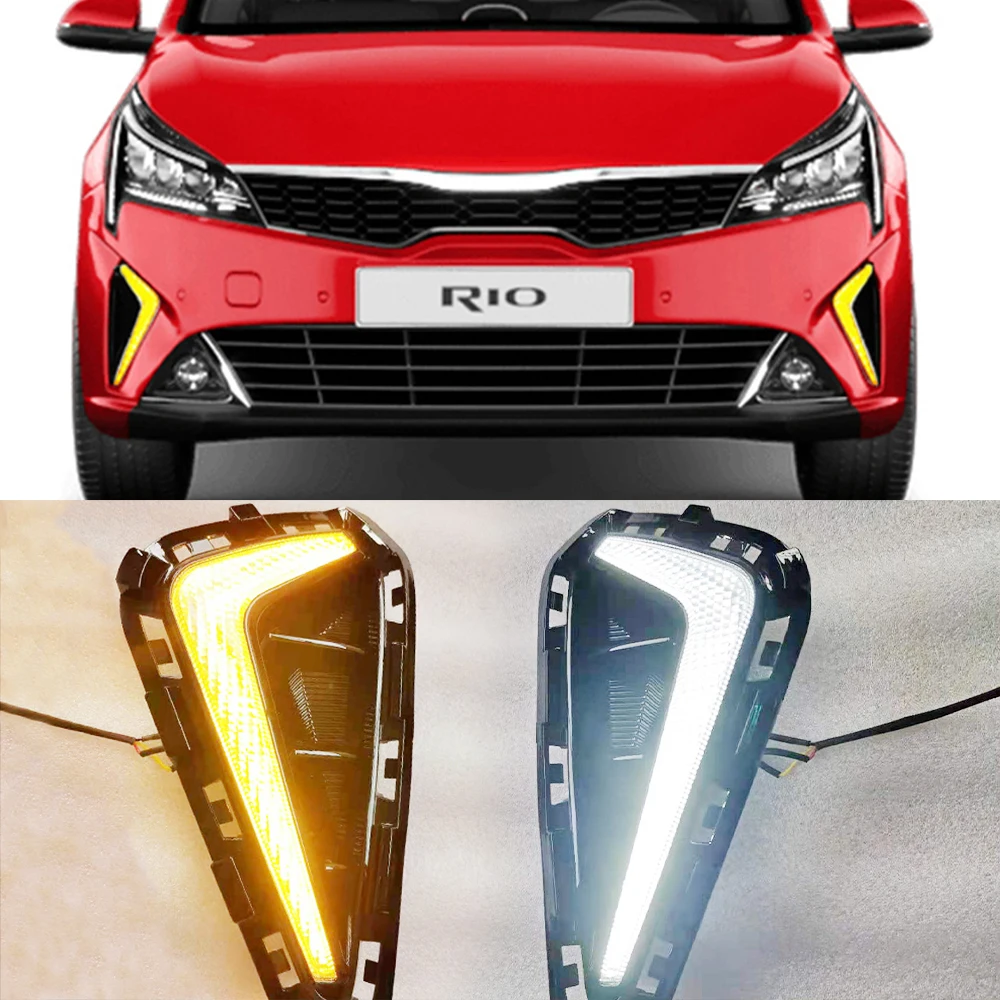 1-Pair-Car-Daytime-Running-Light-Front-Bumper-Fog-light-Lamp-LED-DRL ...