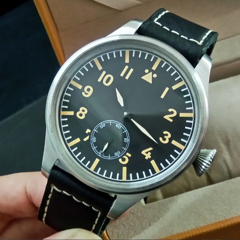 55mm Fashion Casual Pilot ETA6498 Manual Mechanical Movement Luminous ...