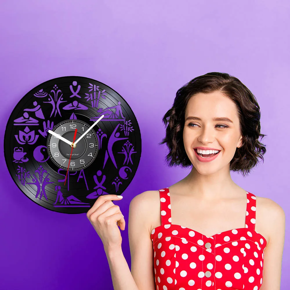 CENTER MASSAGE SPA Wellness Wall clock Vinyl Clock Home Décor Home ...
