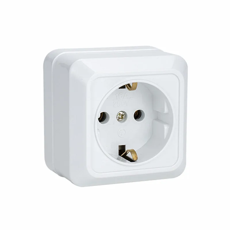 EU-Schuko-Typ-F-Oberfl-che-Wand-Montieren-Power-Steckdose-Max-AC-250V ...