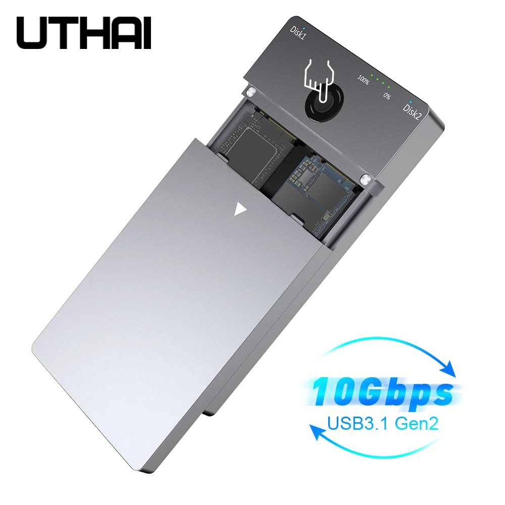 New-Nvme-HDD-Enclosure-M-2-Dual-HDD-Enclosure-Positions-Support-Offline ...