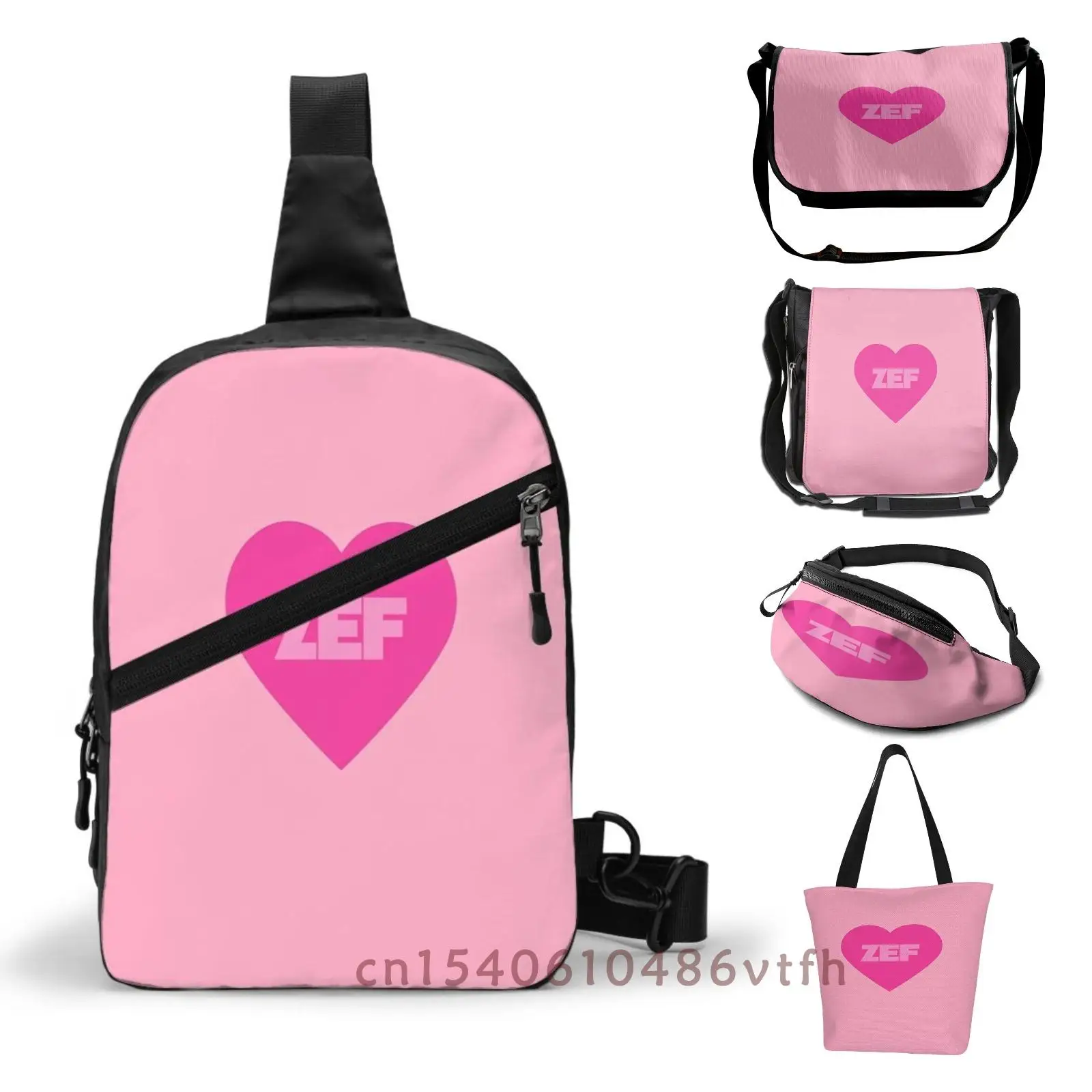 Functional Men Chest Bag Zef Heart Design Streetwear Bag Waist Pack ...