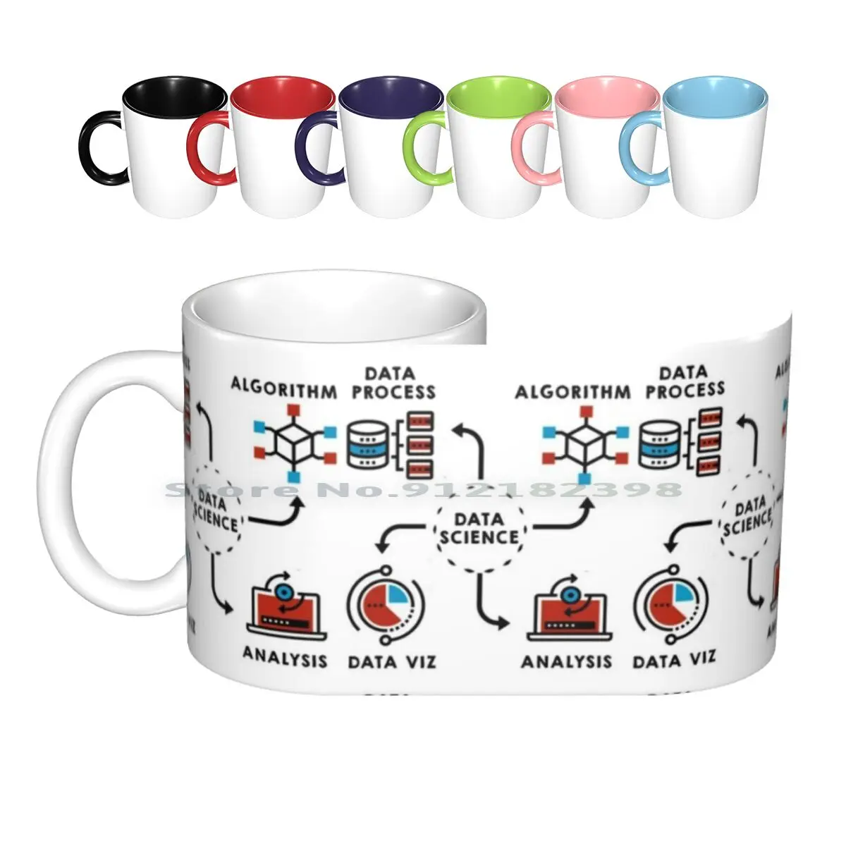 Data Science Designs Ceramic Mugs - Mon Science