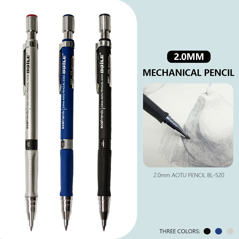 2.0mm 2b Automatic Pencils Stationary Set Mechanical Pencil With Color ...