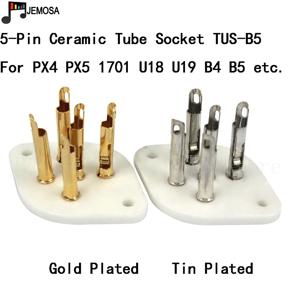 10PCS-5Pins-Ceramic-Tube-Socket-TUS-B5-For-PX4-PX5-PX25-RGN1064-U19-U18 ...