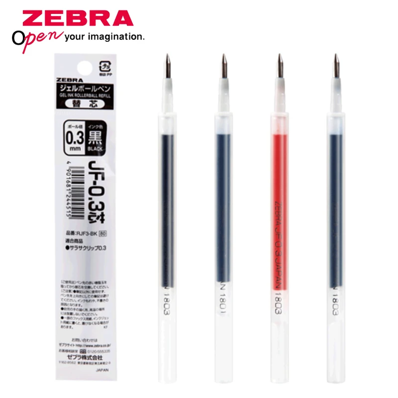 10pcs Japan Zebra Jf-0.5 Pressing The Gel Pen Refilling Student's Test ...