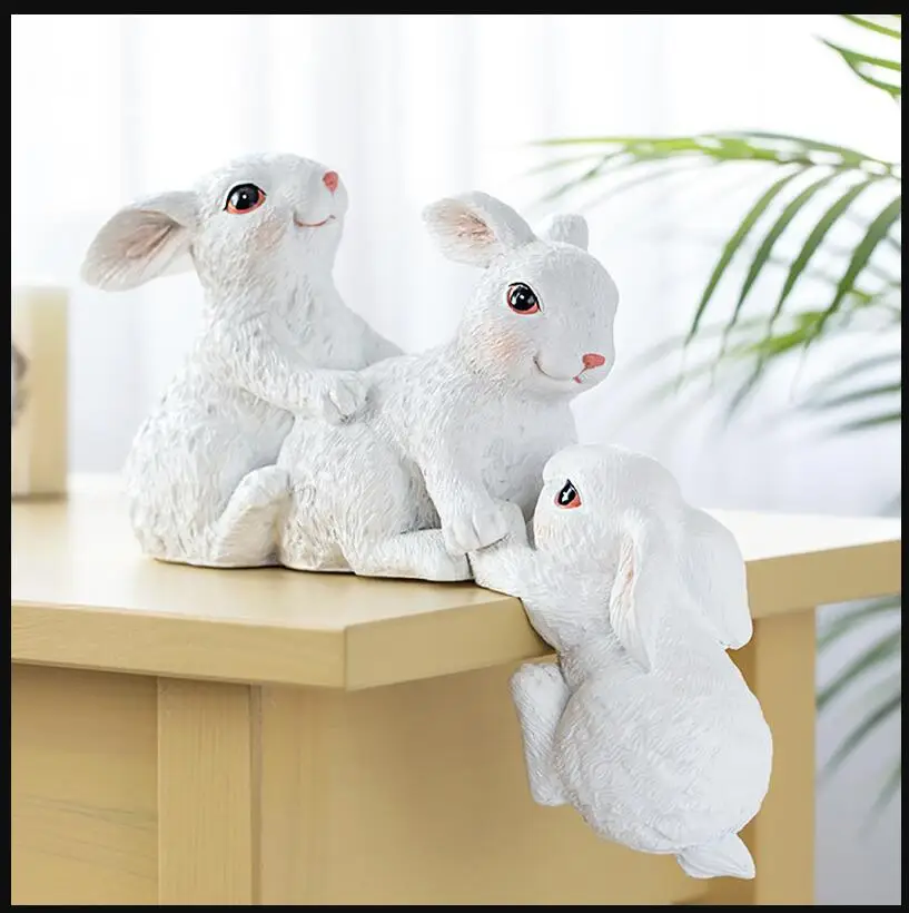 Nordic Creative Resin Rabbit Decoration Ornaments Crafts Home ...