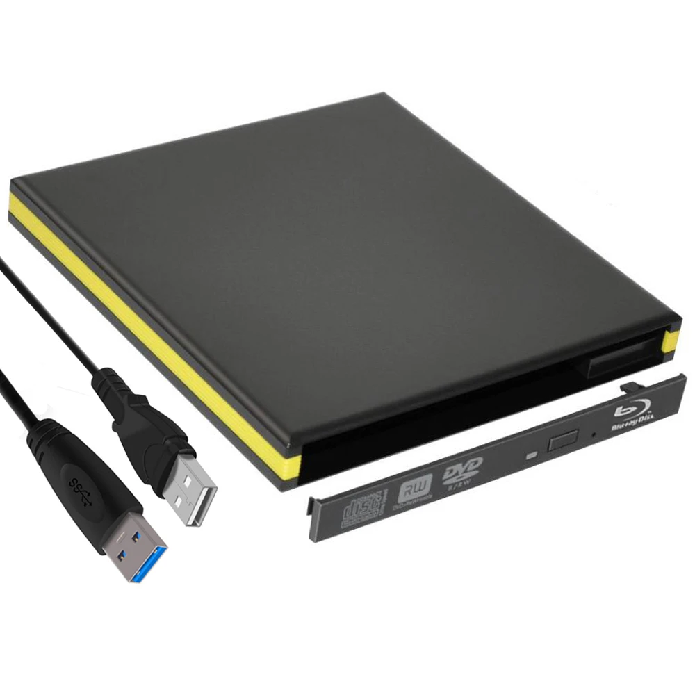 External-CD-DVD-RW-Blu-Ray-Enclosure-USB-3-0-Case-12-7mm-SATA-Optical ...