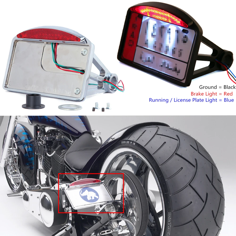 Motorcycle License Plate Led Tail Light Side Mount Bracket - AliExpress