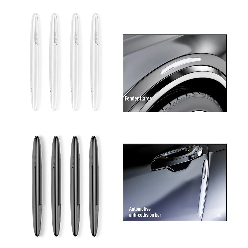 4pcs Anti collision Strip Silicone Auto Body Bumper Guard Protector ...
