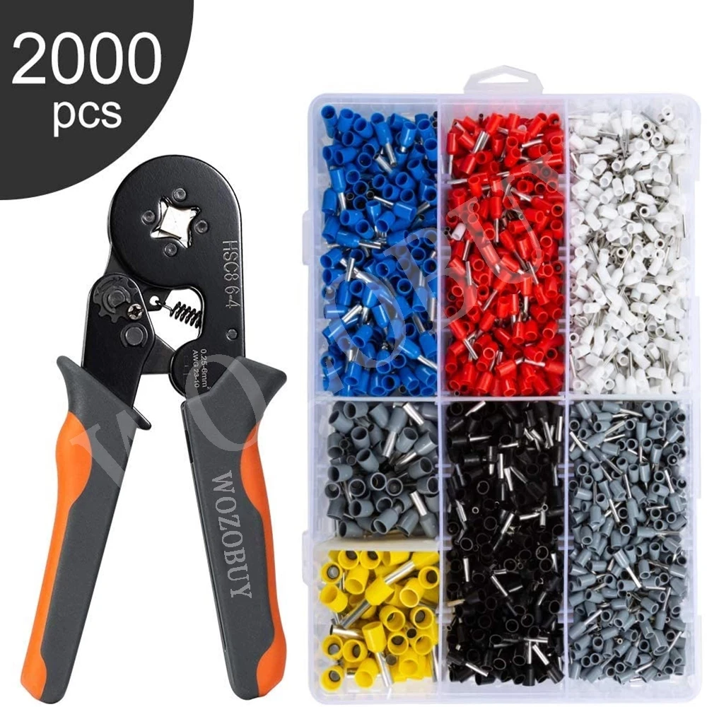 Crimper-Plier-Set-Self-Adjustable-Ratchet-Wire-Crimping-Tool-with-2000 ...