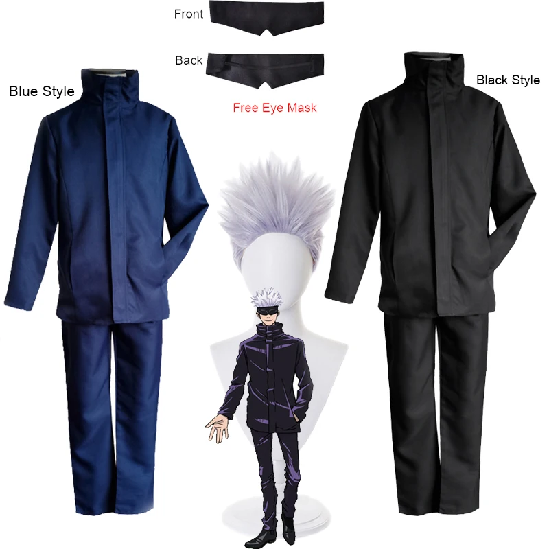 2020 Anime Gojo Satoru Costume Jujutsu Kaisen Uniform Sets Satoru Gojo ...