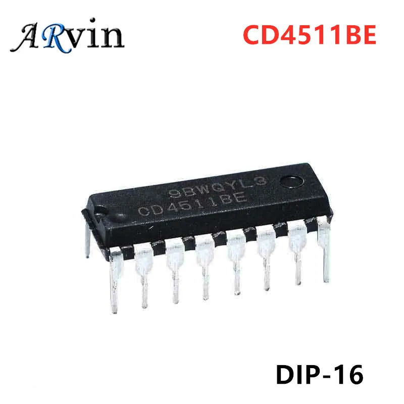 10PCS-CD4511BE-DIP16-CD4511-Encoder-decoder-multiplexer-and ...