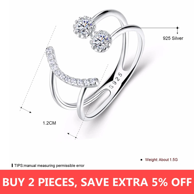 Смайлик геометрический дизайн регулируемое кольцо 925 пробы серебряные ...