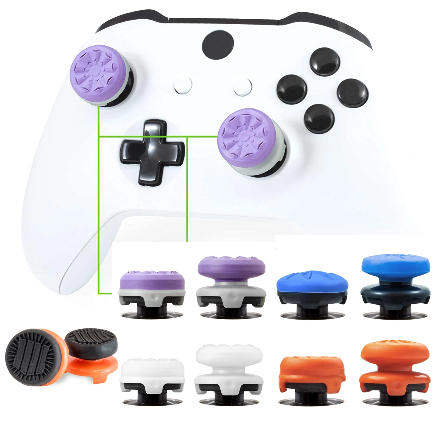 2Pcs Thumbstick Cover for Xbox One Controller Heightened Thumb Grip ...