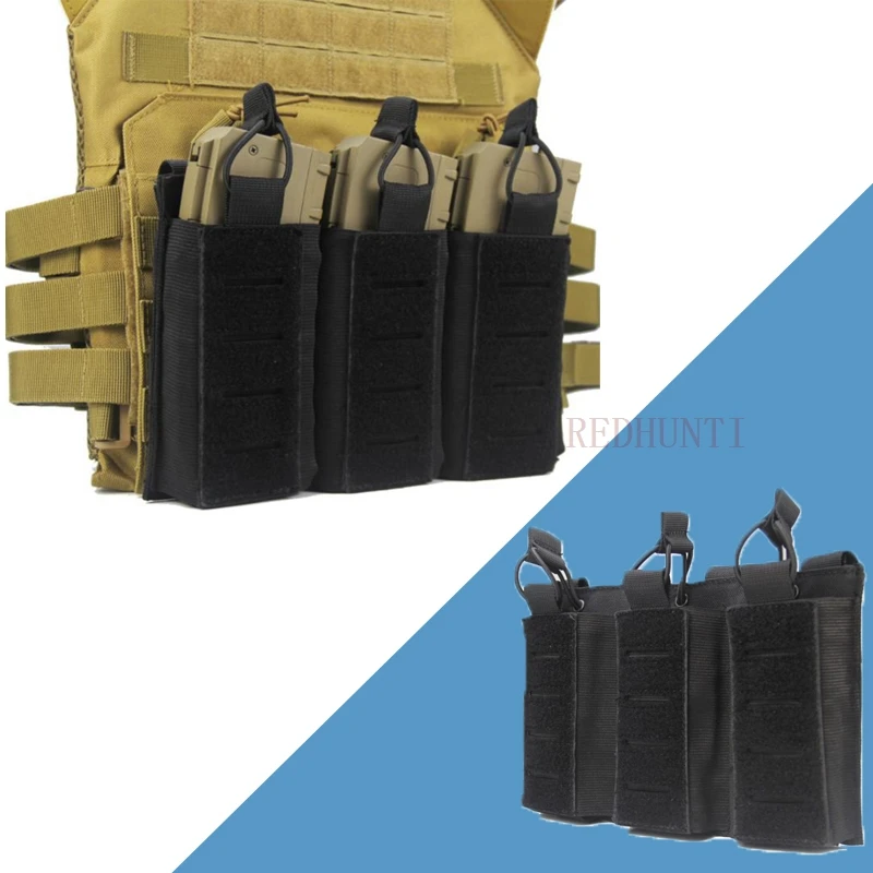 Tactical Open-top Triple Mag Pouch For M4 M14 M16 Ak Ar Rifle ...