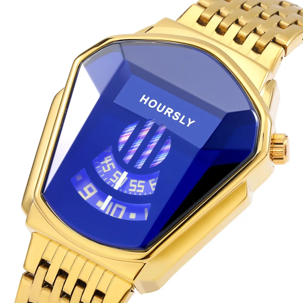 Luxury Locomotive Watch HOURSLY Brand Trend Cool Men's Wrist Watch ...